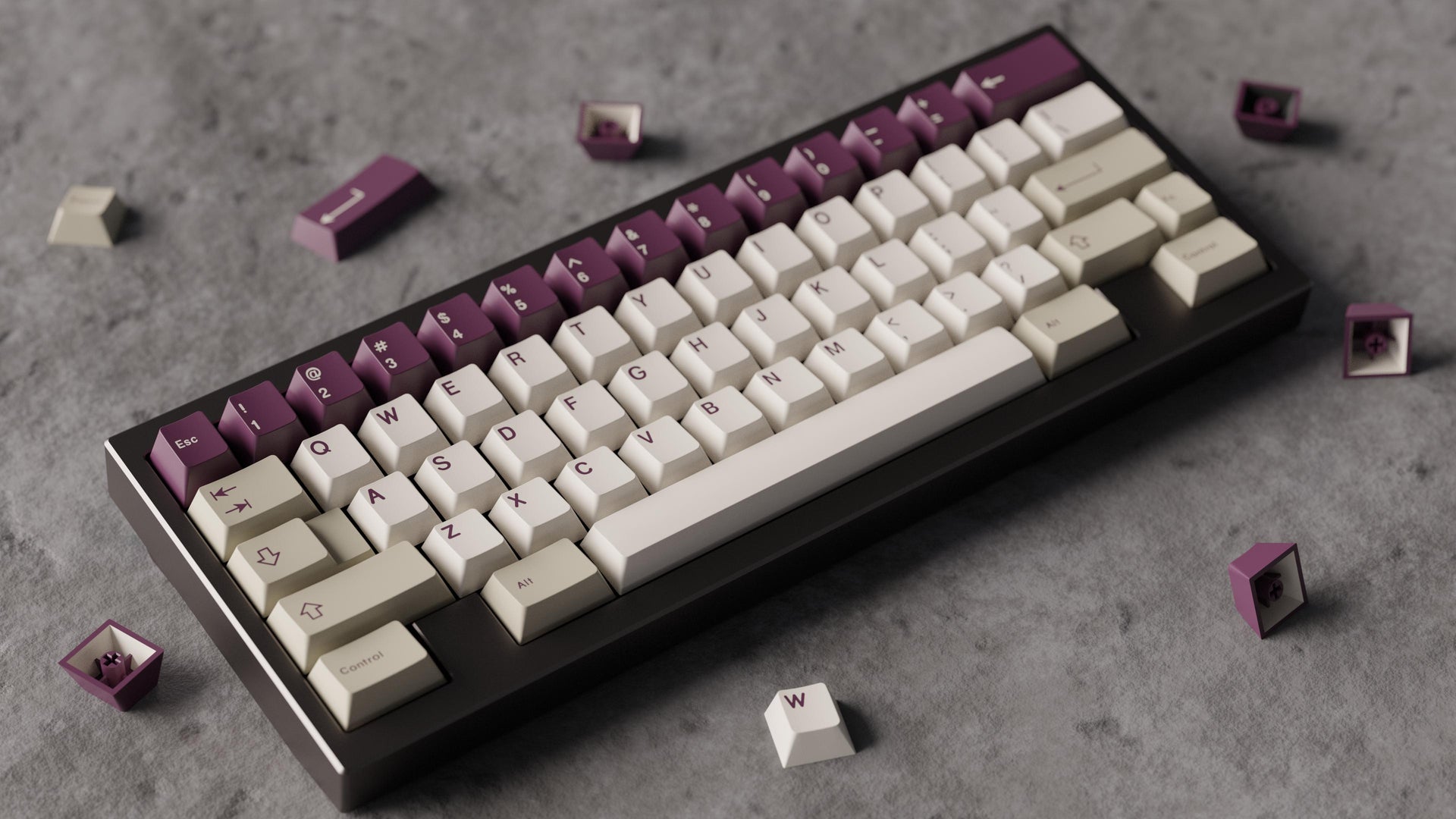 Keykobo Violet Alert Keycaps - Vala Supply