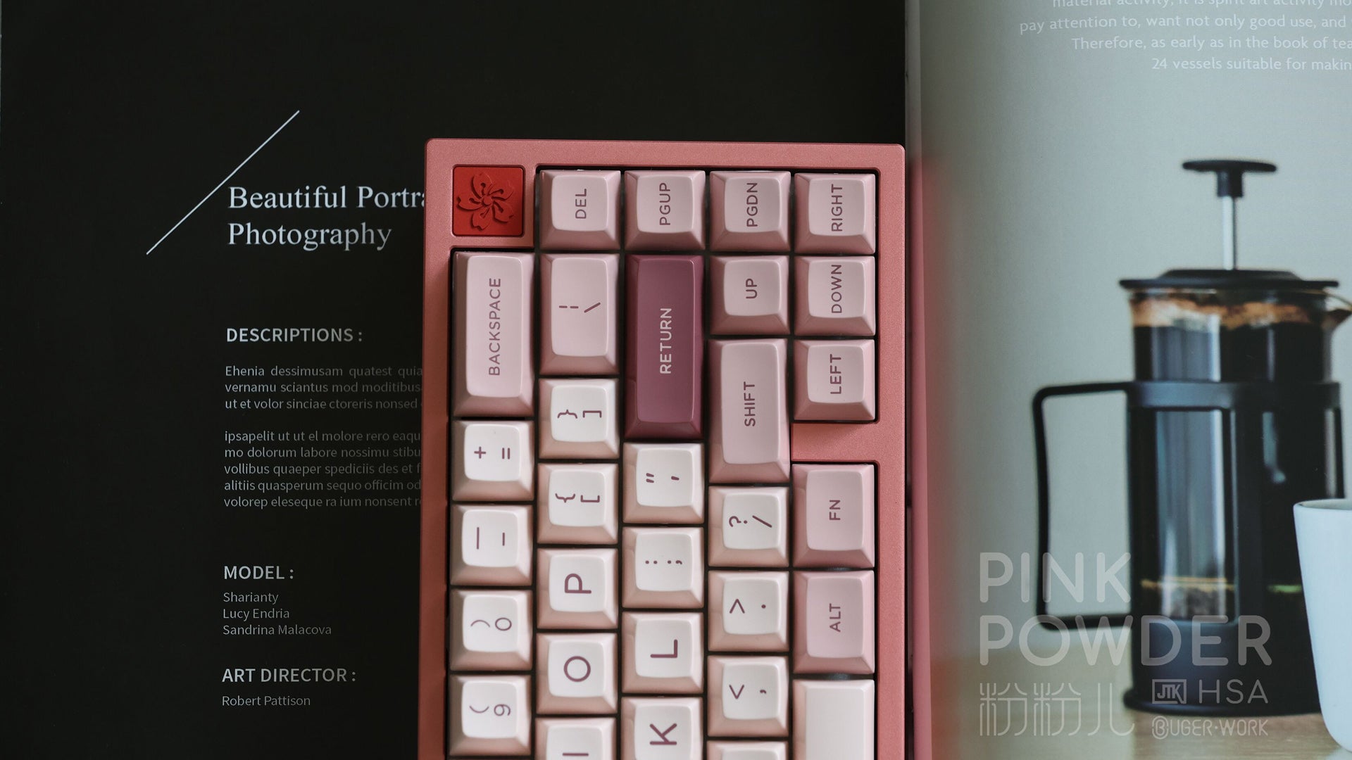 HSA Pink Powder Keycaps - Vala Supply