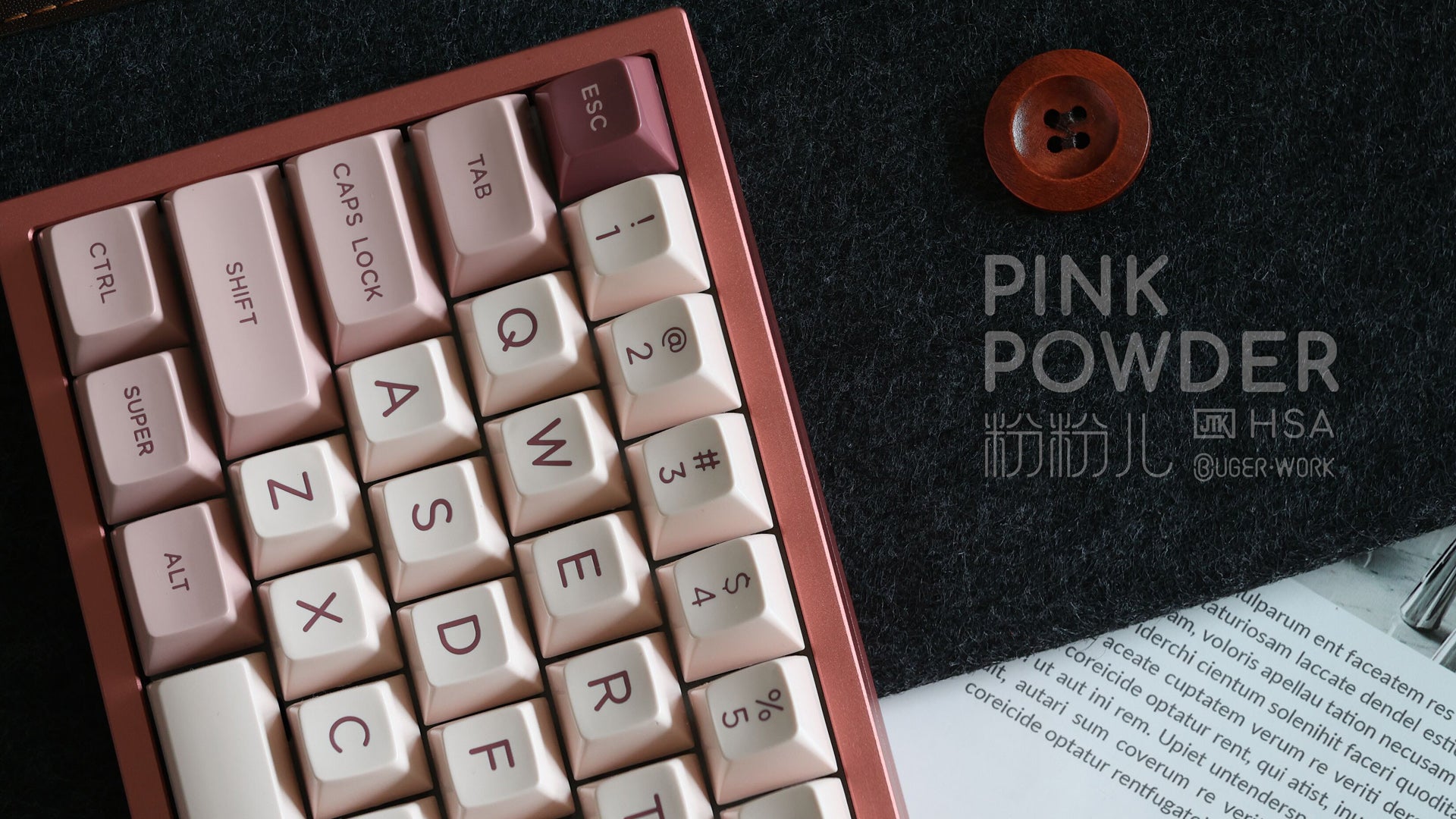 HSA Pink Powder Keycaps - Vala Supply