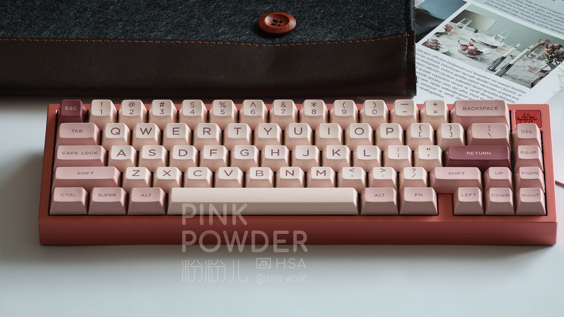 HSA Pink Powder Keycaps - Vala Supply
