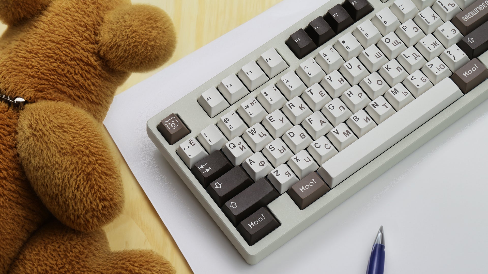 JTK Brown Bear Keycaps - Vala Supply