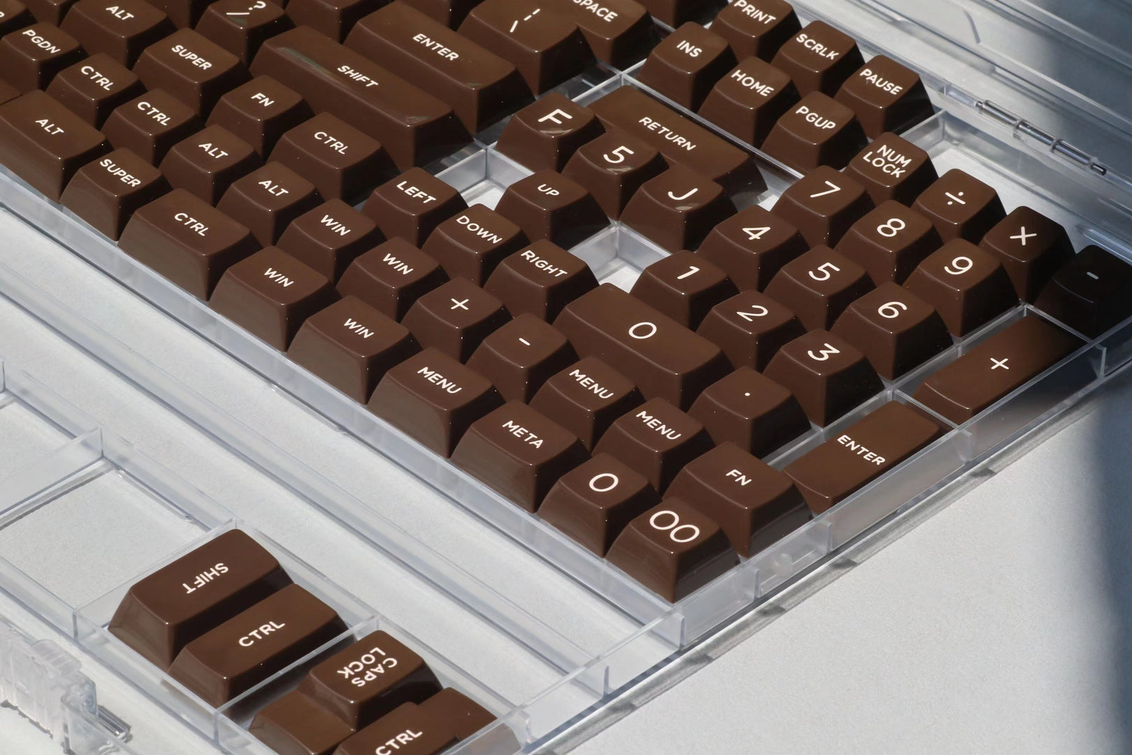 HSA Beige on Brown Keycaps - Vala Supply