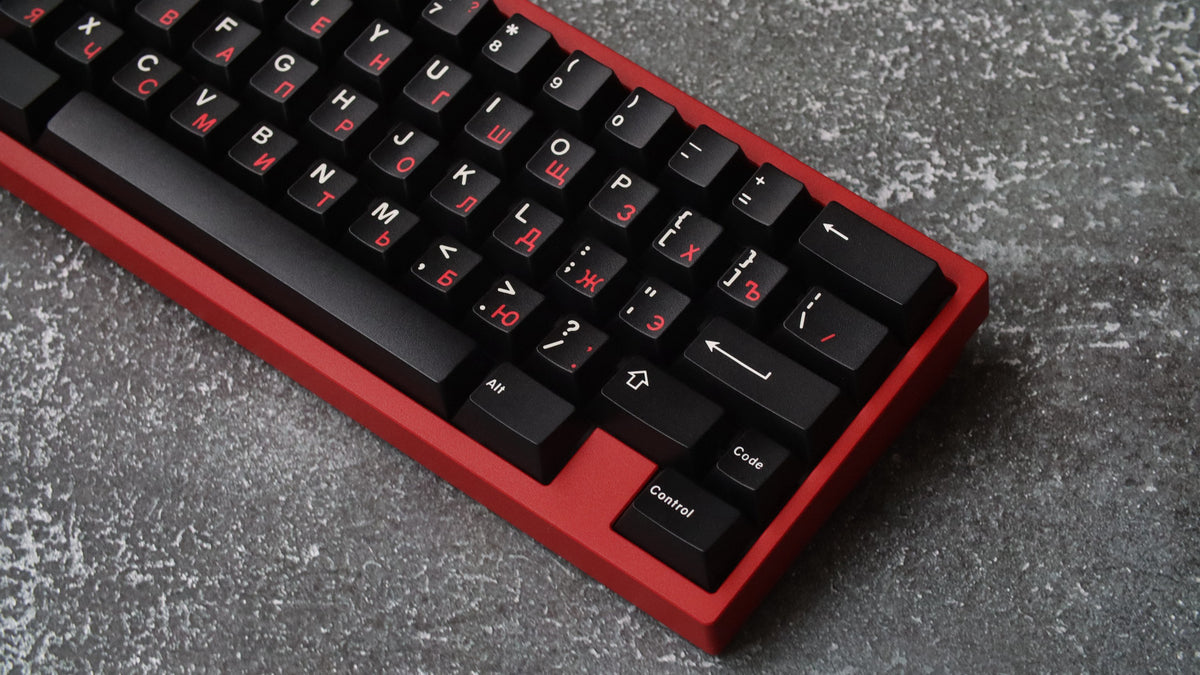 JTK Red Russian Keycaps - Vala Supply