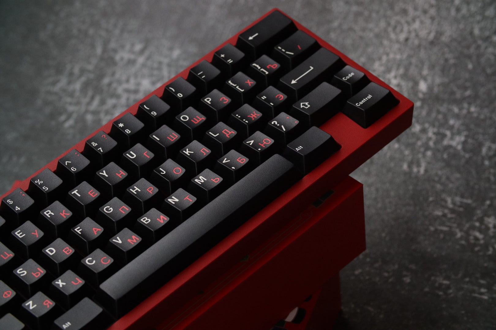 JTK Red Russian Keycaps - Vala Supply