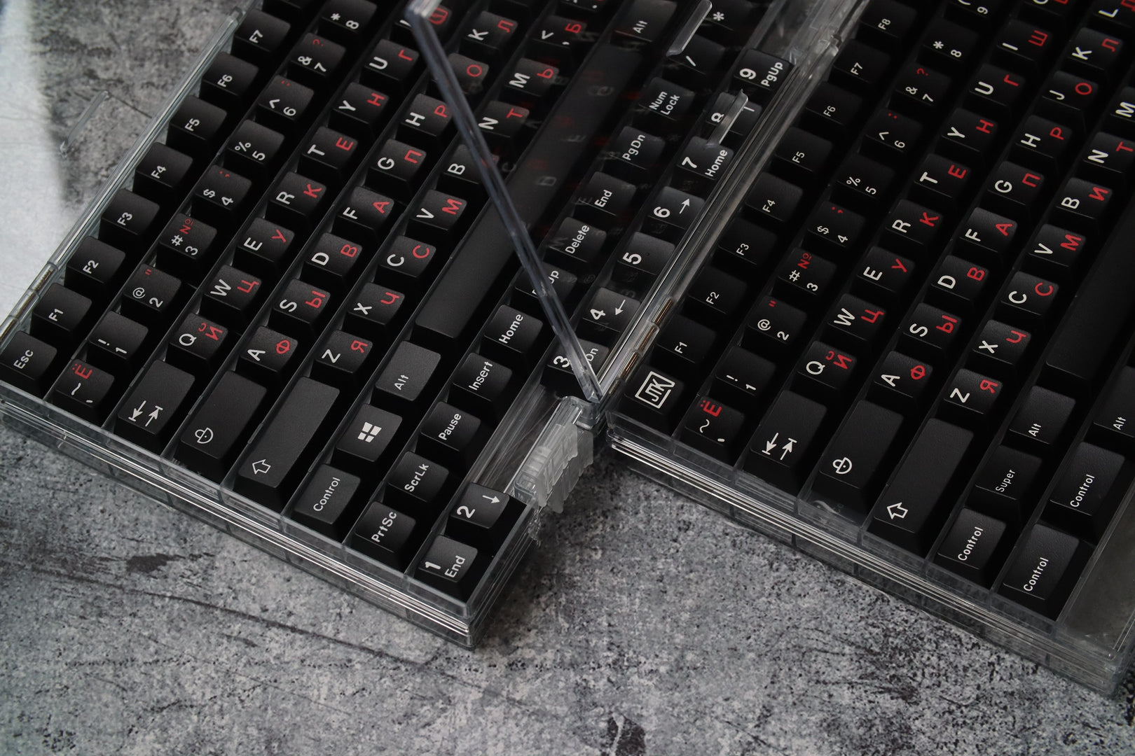 JTK Red Russian Keycaps - Vala Supply