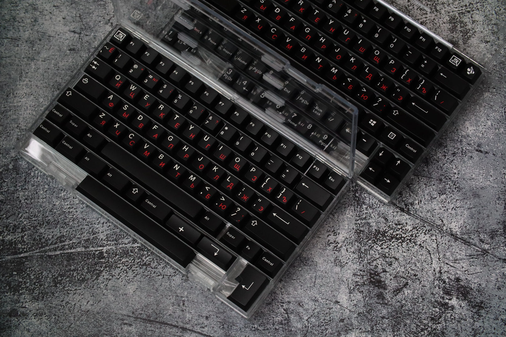 JTK Red Russian Keycaps - Vala Supply