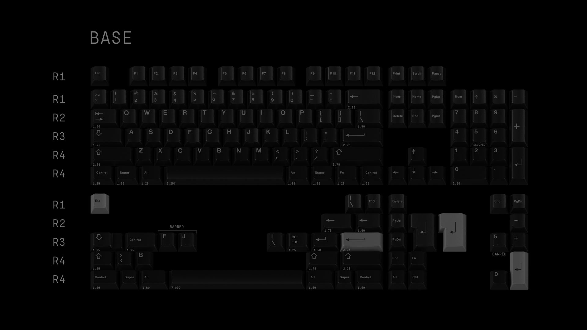 GMK Grey on Black Keycaps - Vala Supply