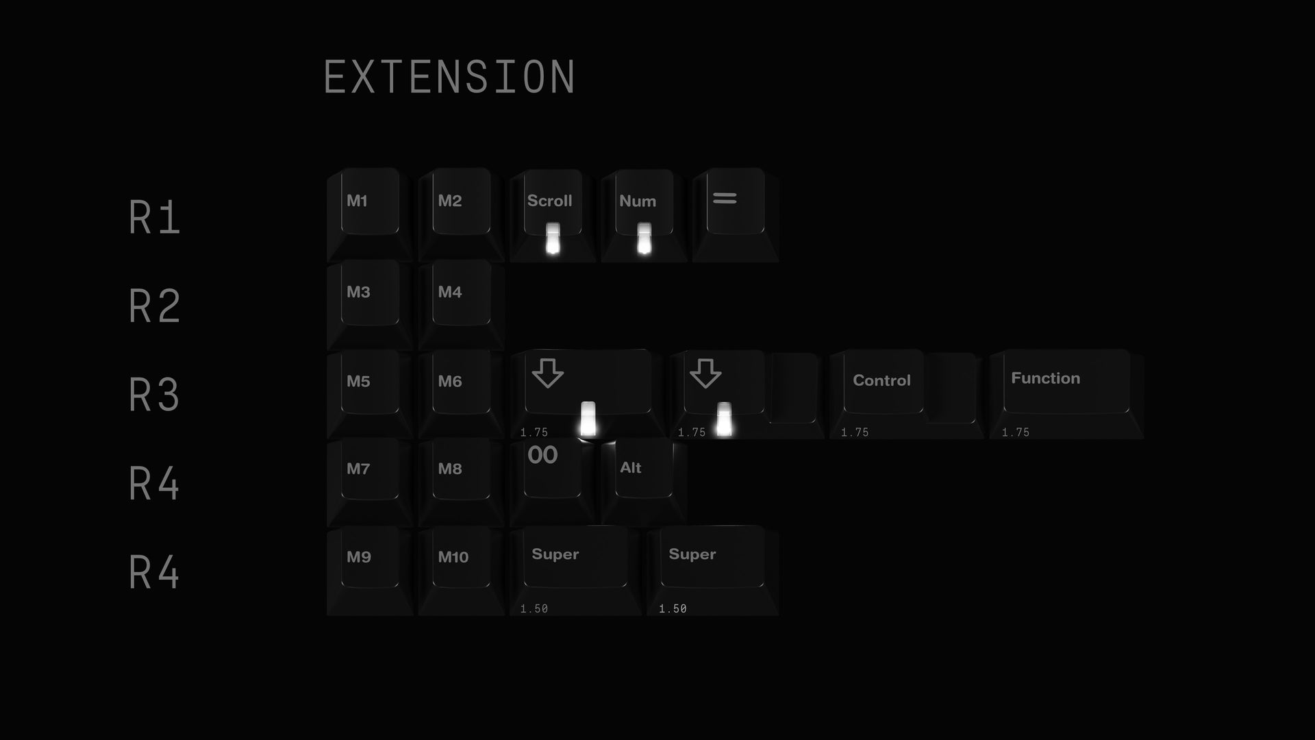 GMK Grey on Black Keycaps - Vala Supply