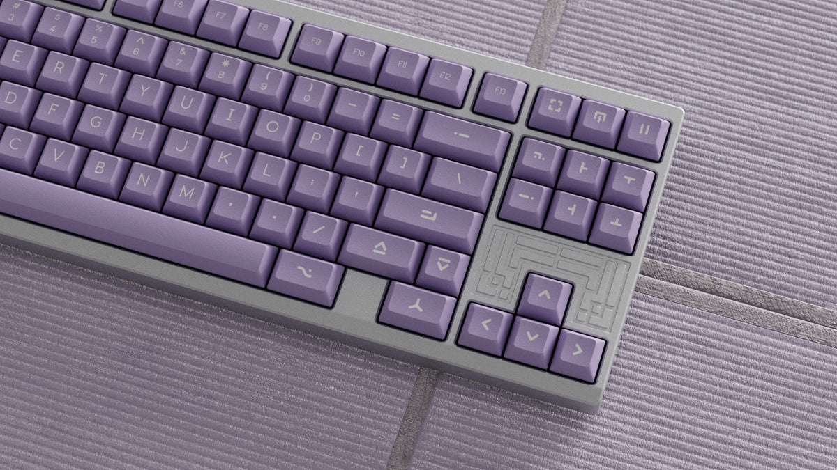 DSA White on Lilac Keycaps - Vala Supply