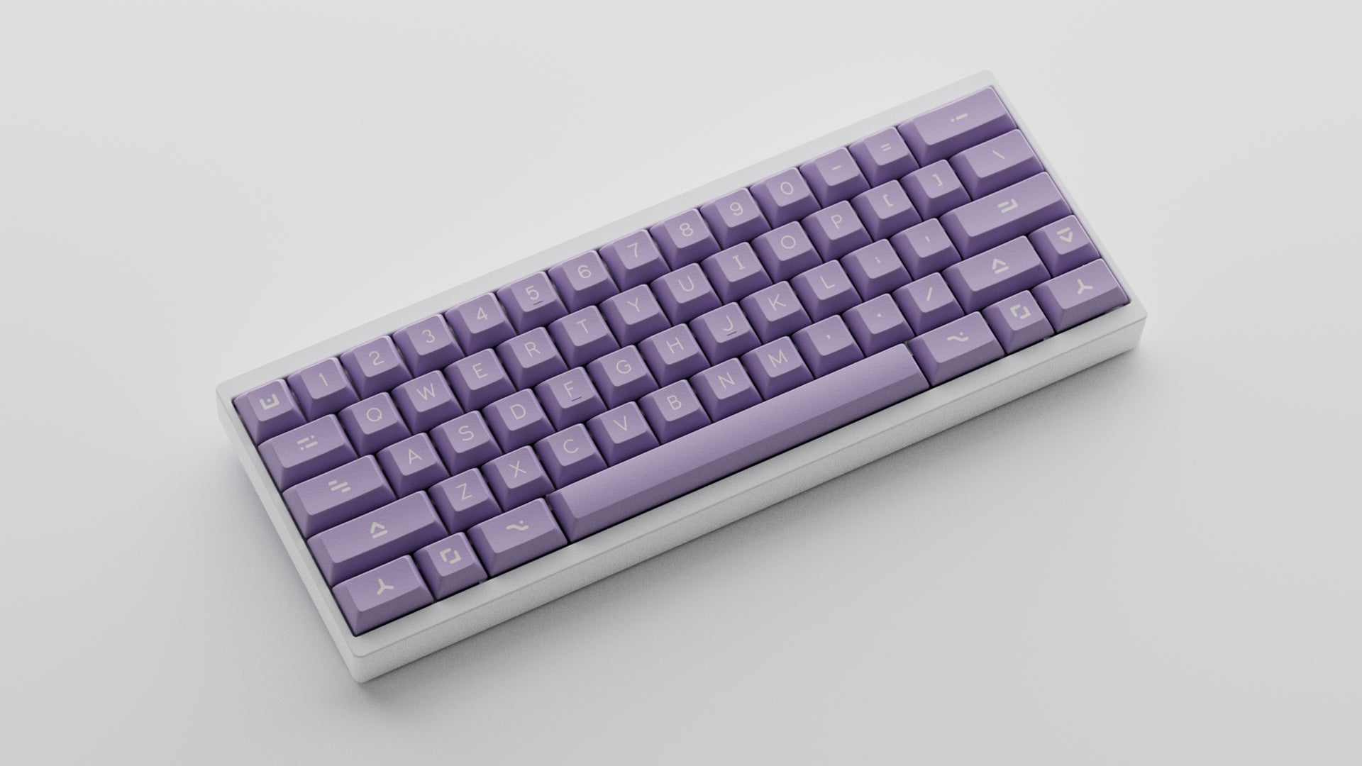 DSA White on Lilac Keycaps - Vala Supply