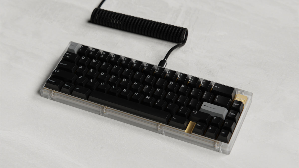 GMK Grey on Black Keycaps - Vala Supply